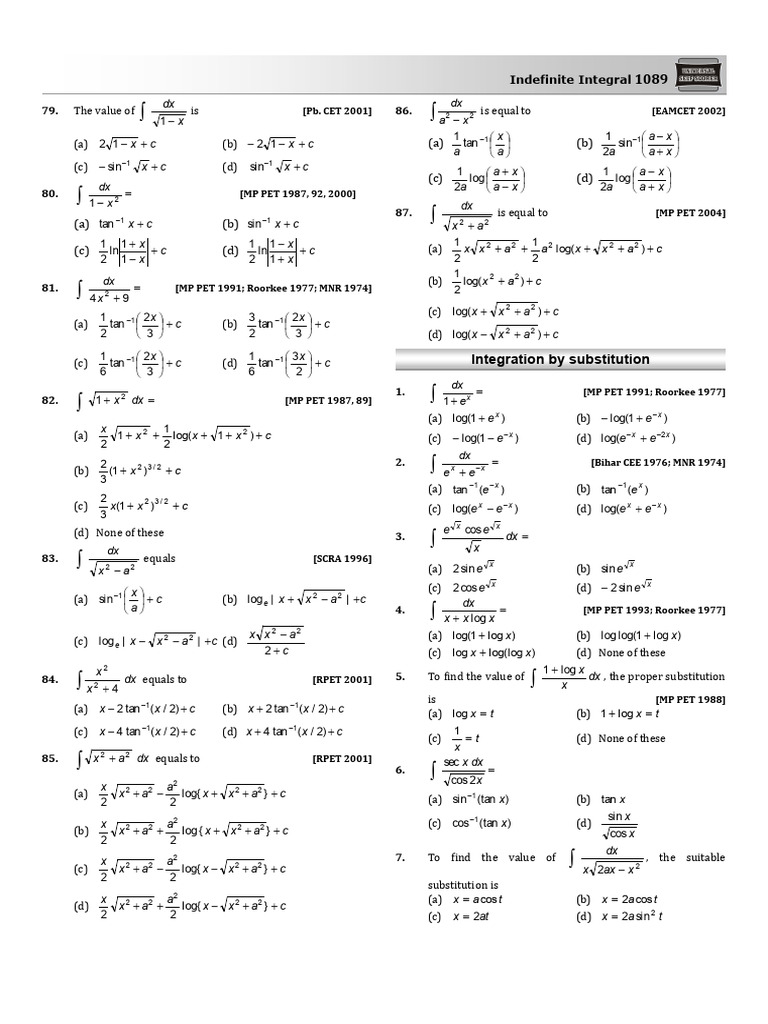 Calculus Exam Prep: Integration | PDF | Calculus | Area