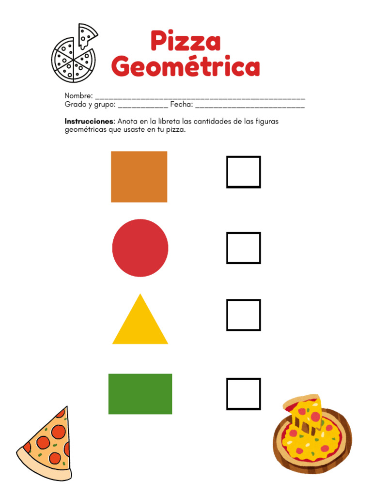 Pizza y Figuras Geométricas | PDF
