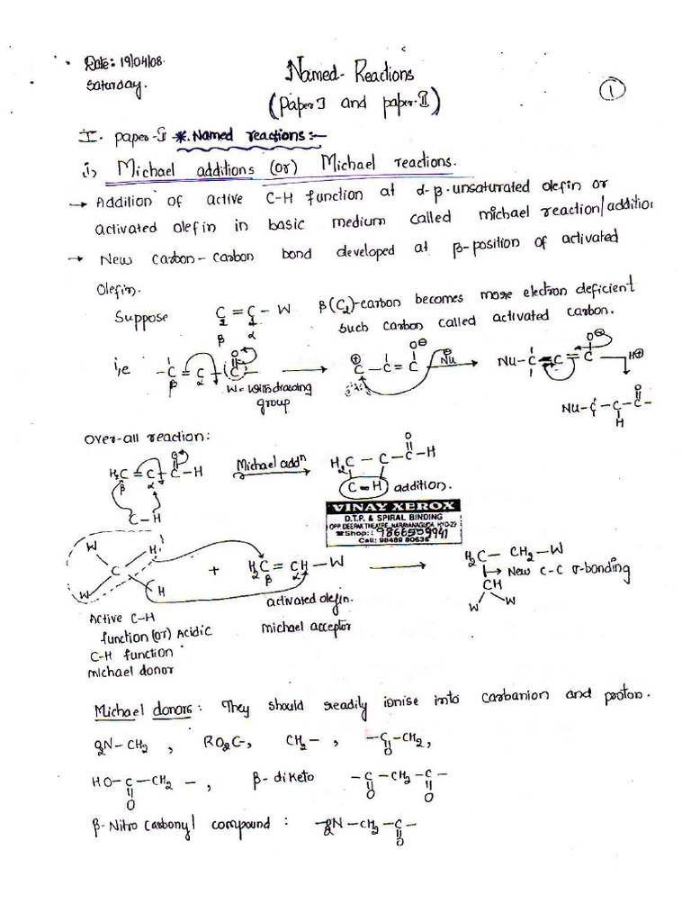 Named Reactions | PDF