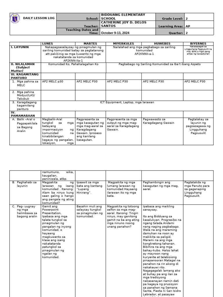 Ap2 Q2 W1-2 Filipino | PDF