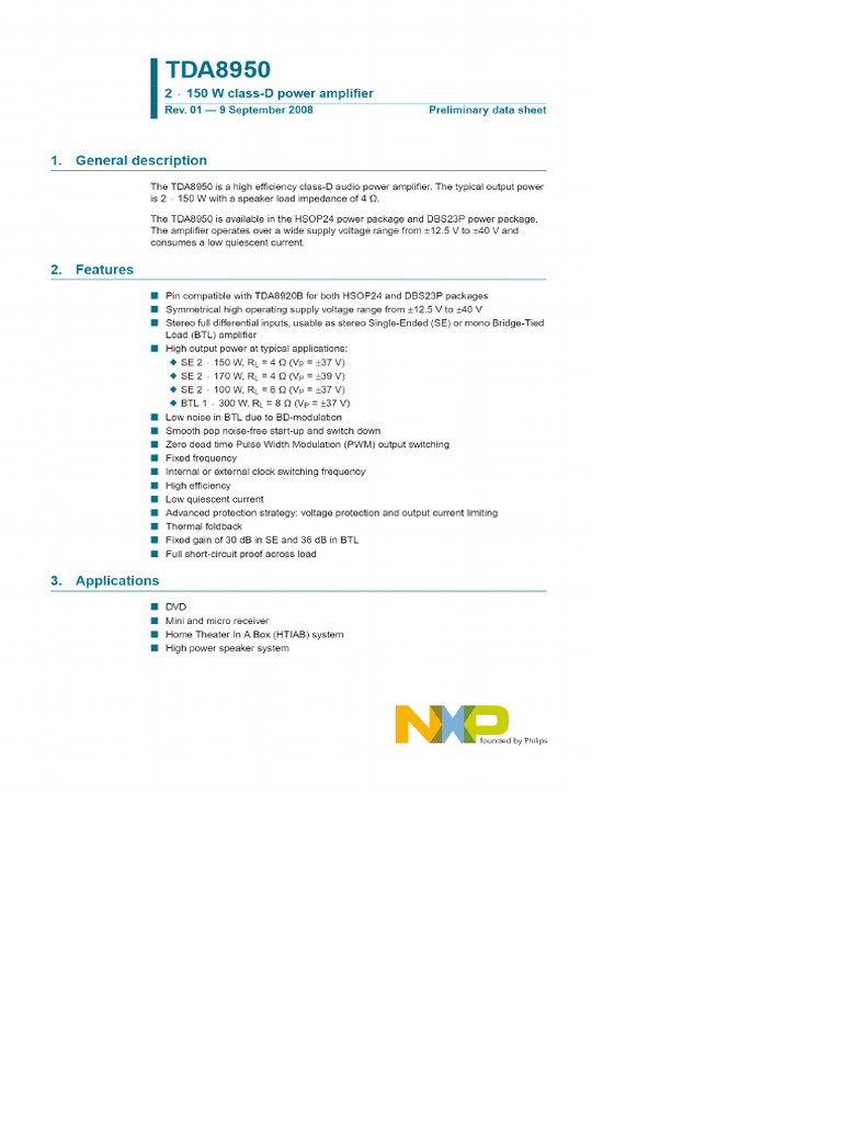 TDA8950J | PDF