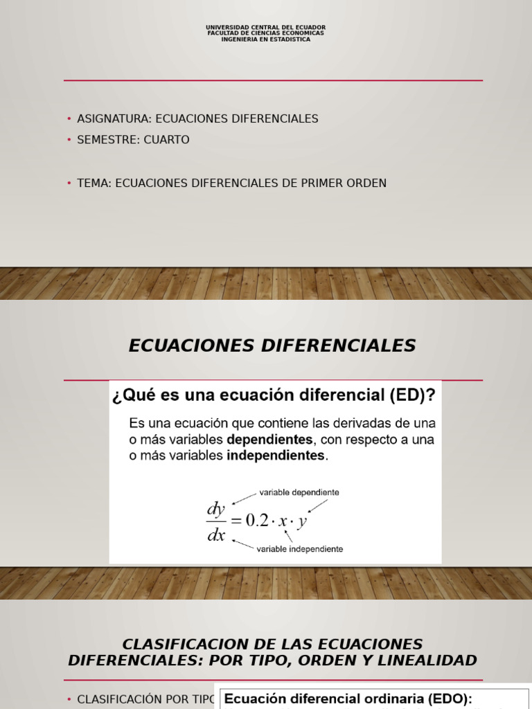Cap 1. - Ecuaciones Diferenciales de Primer Orden | PDF | Ciencias ...
