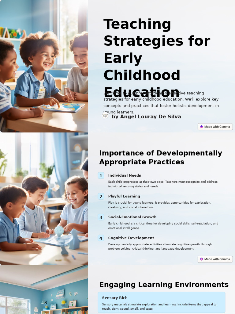 Teaching Strategies For Early Childhood Education | PDF | Learning ...