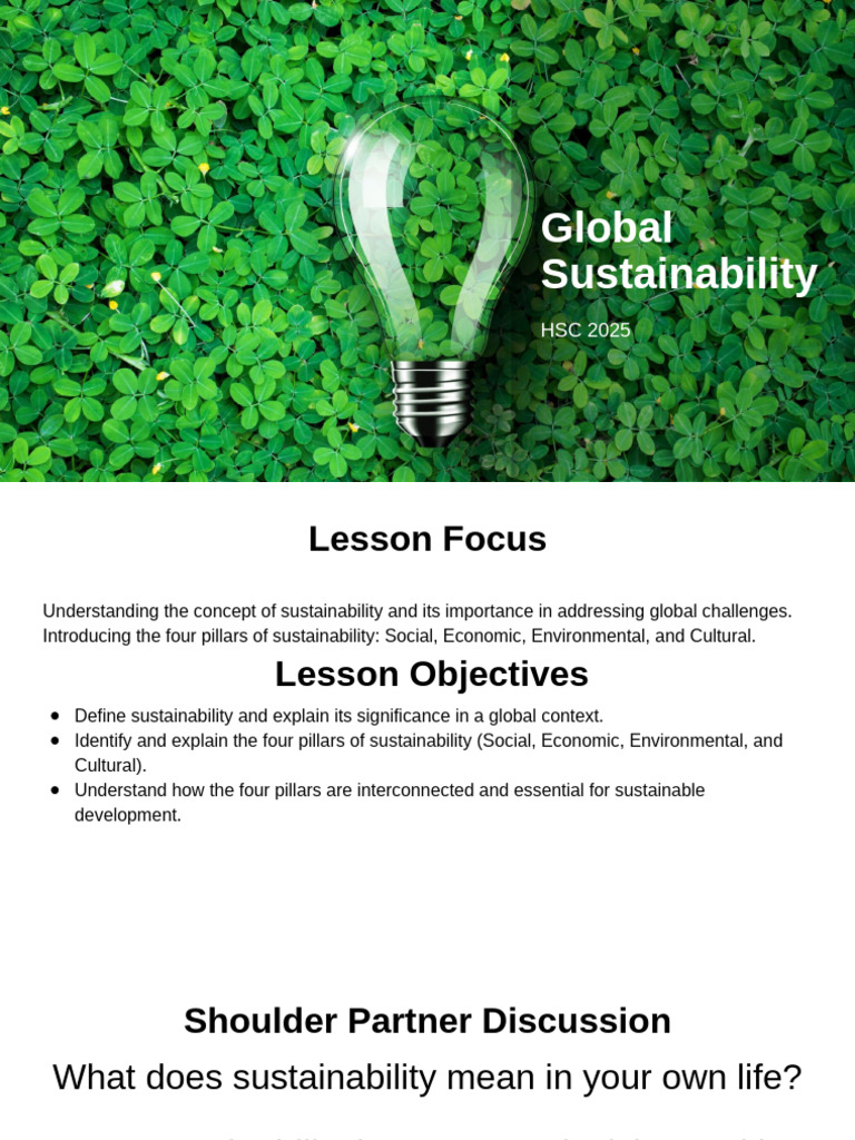 2025 HSC Geography - Topic 1 Global Sustainability | PDF ...