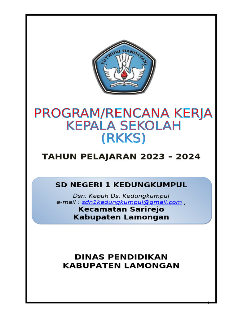 Program Kerja Kepala Sekolah 23 24 | PDF