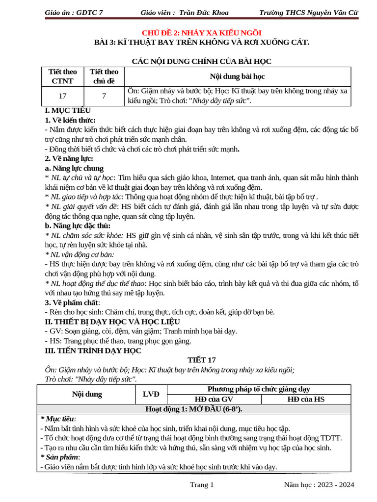 GDTC7 tiết 17 | PDF