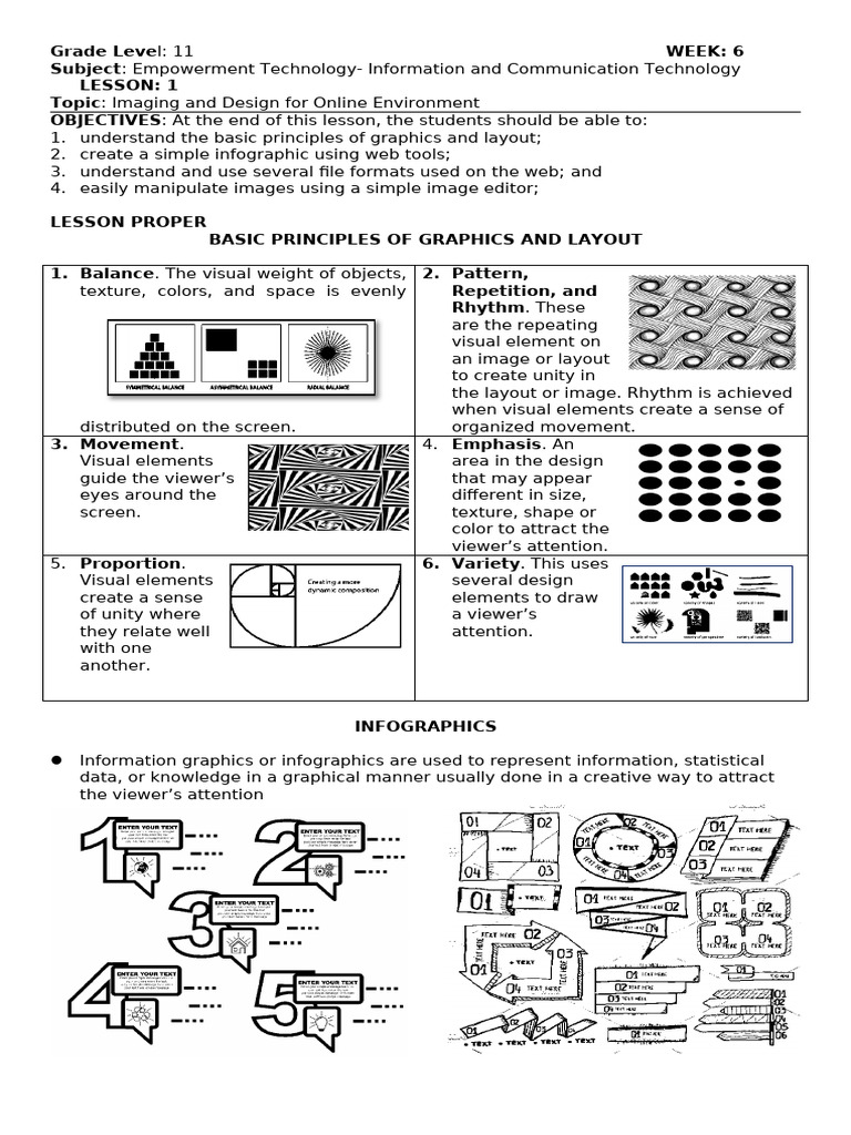 LESSON-1-WEEK-6-E-TECH | PDF | Image Editing | Infographics