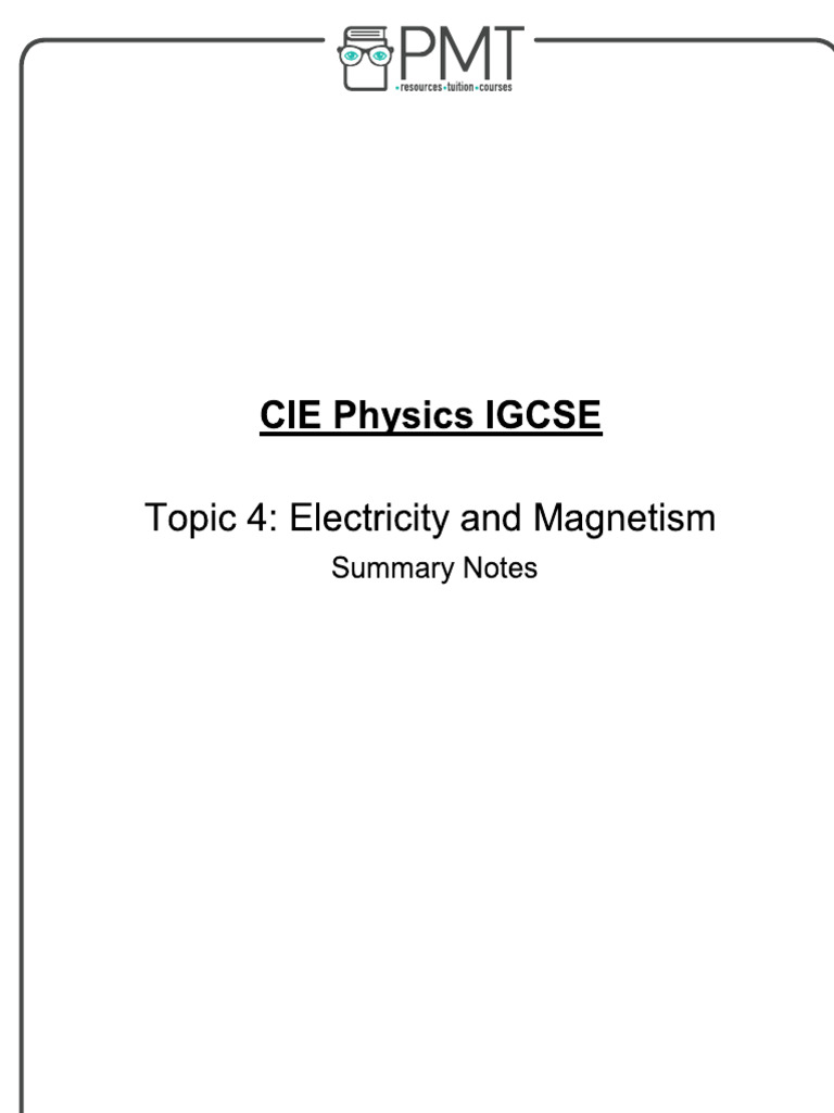 Electromagnet Notes | PDF