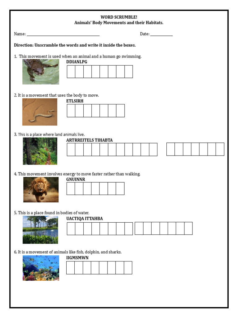 Word Scrumble | PDF