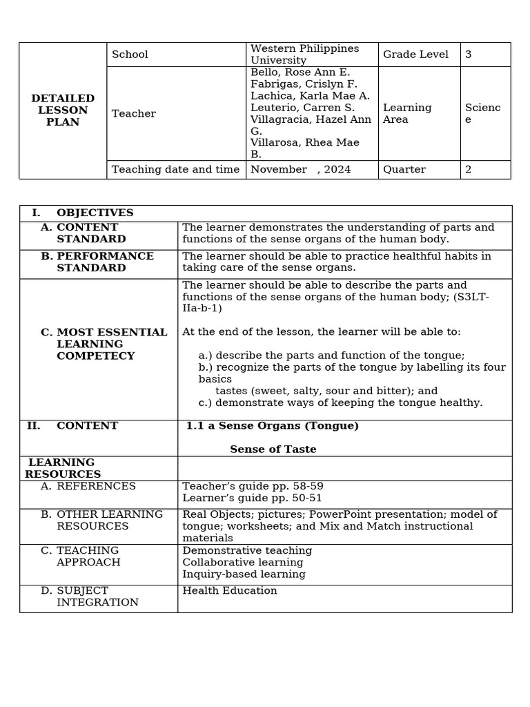 Lesson Plan in Science - TTL101 - Final | PDF