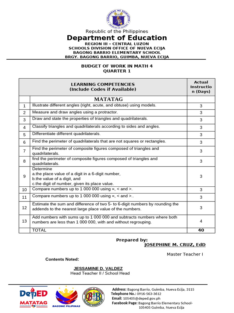 BOW-MATH-4-Q1 | PDF | Triangle | Geometry
