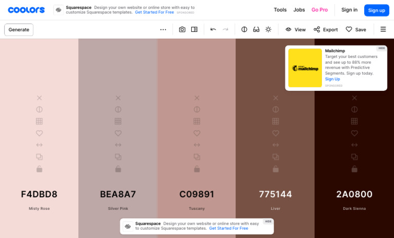 Create A Palette - Coolors | PDF