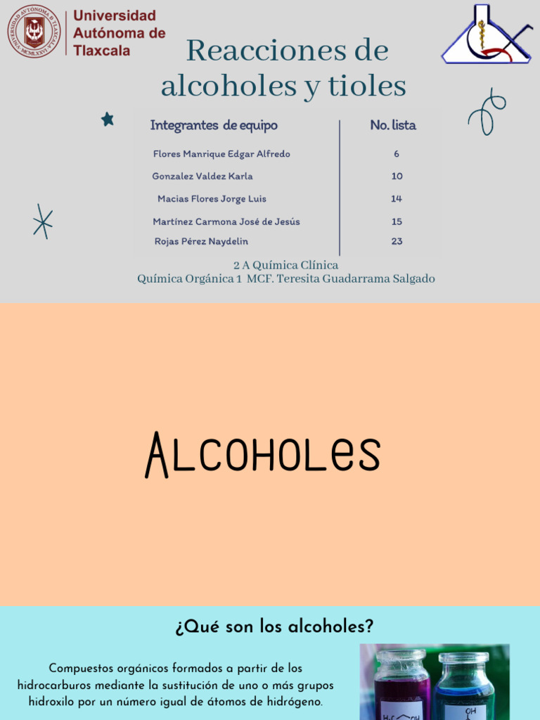 Las y Los Tioles | PDF | Tiol | Ácido