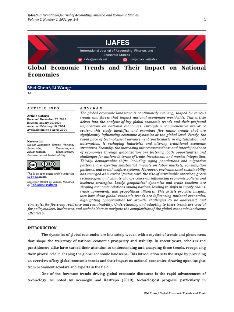 1 Global Economic Trends and Their Impact On National Economies | PDF ...