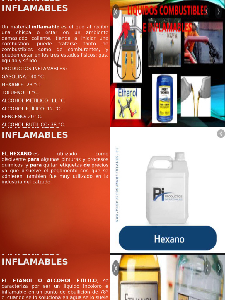 Seguridad con Materiales Inflamables | PDF | Etanol | Metanol