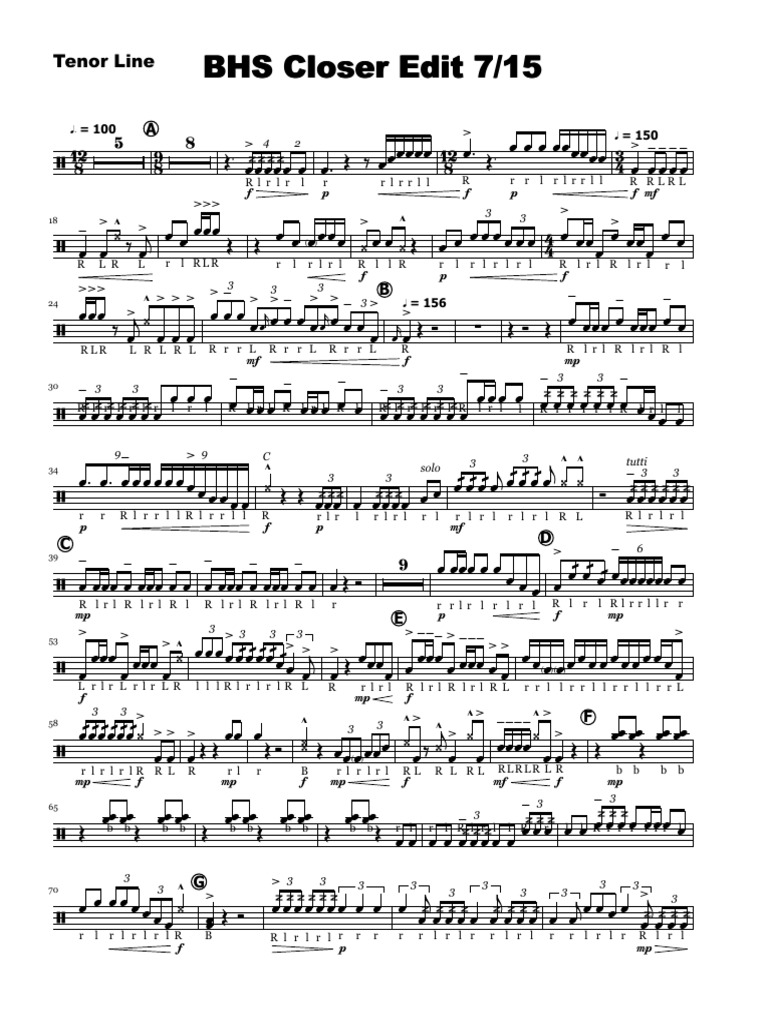 Closer Tenor Line | PDF