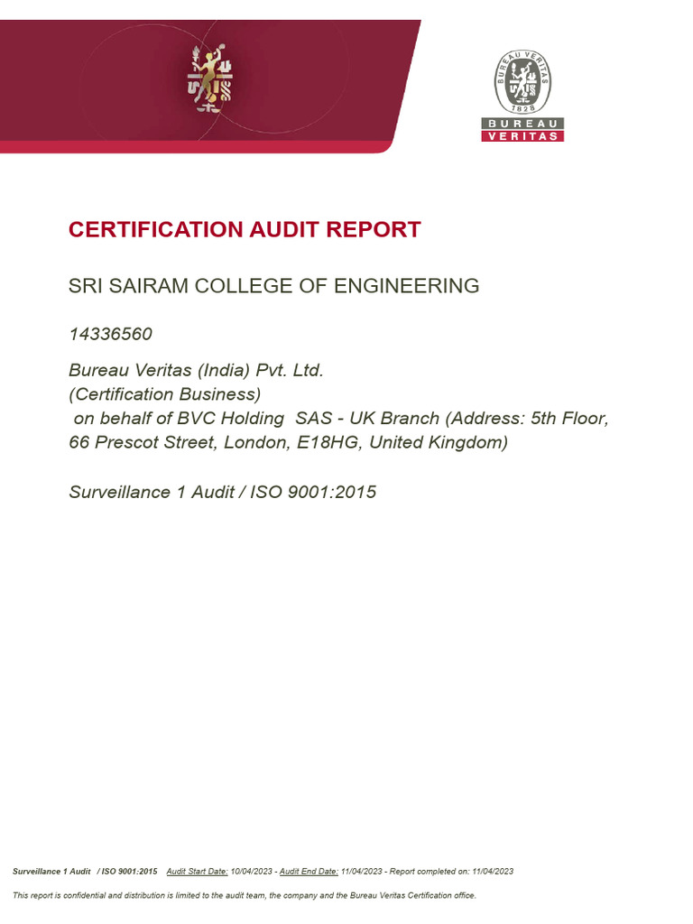 6.5.2-ISO-Report | PDF | Audit | Iso 9000
