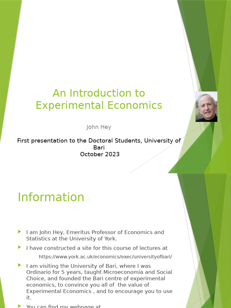 Overview of Experimental Economics | PDF | Economics | Prices