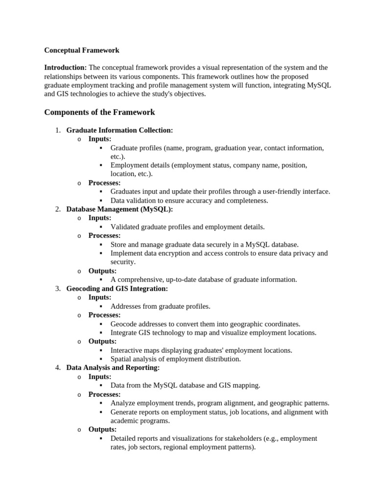 Graduate Employment Tracking Framework | PDF | Geographic Information ...