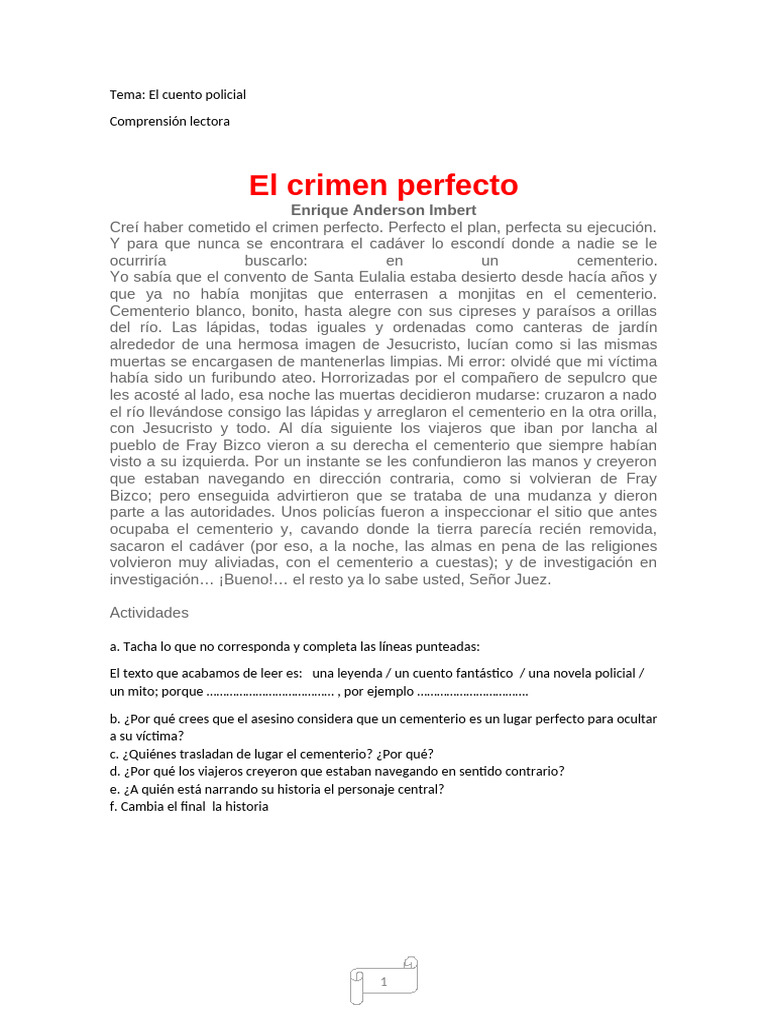 Cuentos Policiales | PDF | Libros para adolescentes