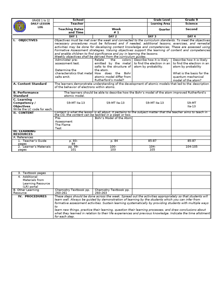 DLL Mace | PDF | Chemical Bond | Electron Configuration