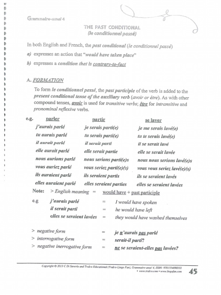 06b - Le Conditionnel Passé | PDF