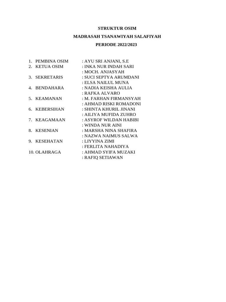 Struktur Osim | PDF | Perjalanan
