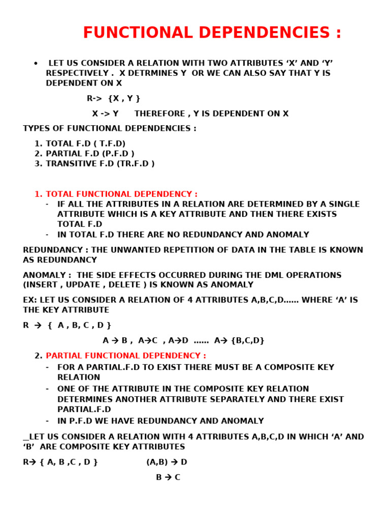 Functional Dependencies | PDF