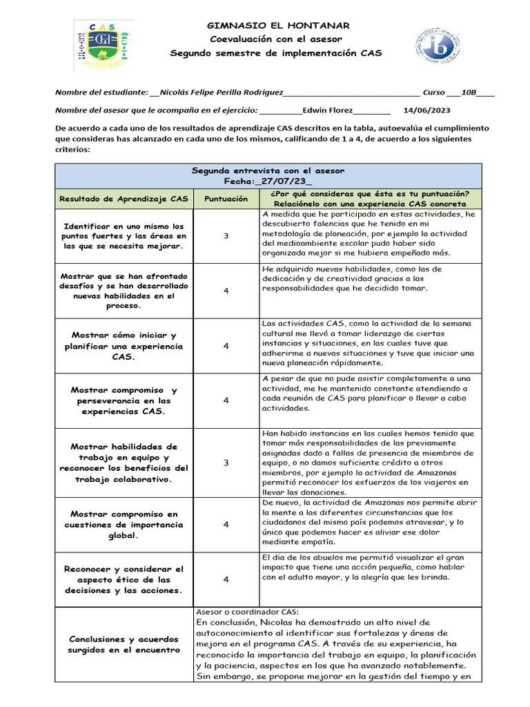 Segunda Entrevista Con El Asesor 2024 Nicolás Perilla | PDF | Creatividad | Planificación