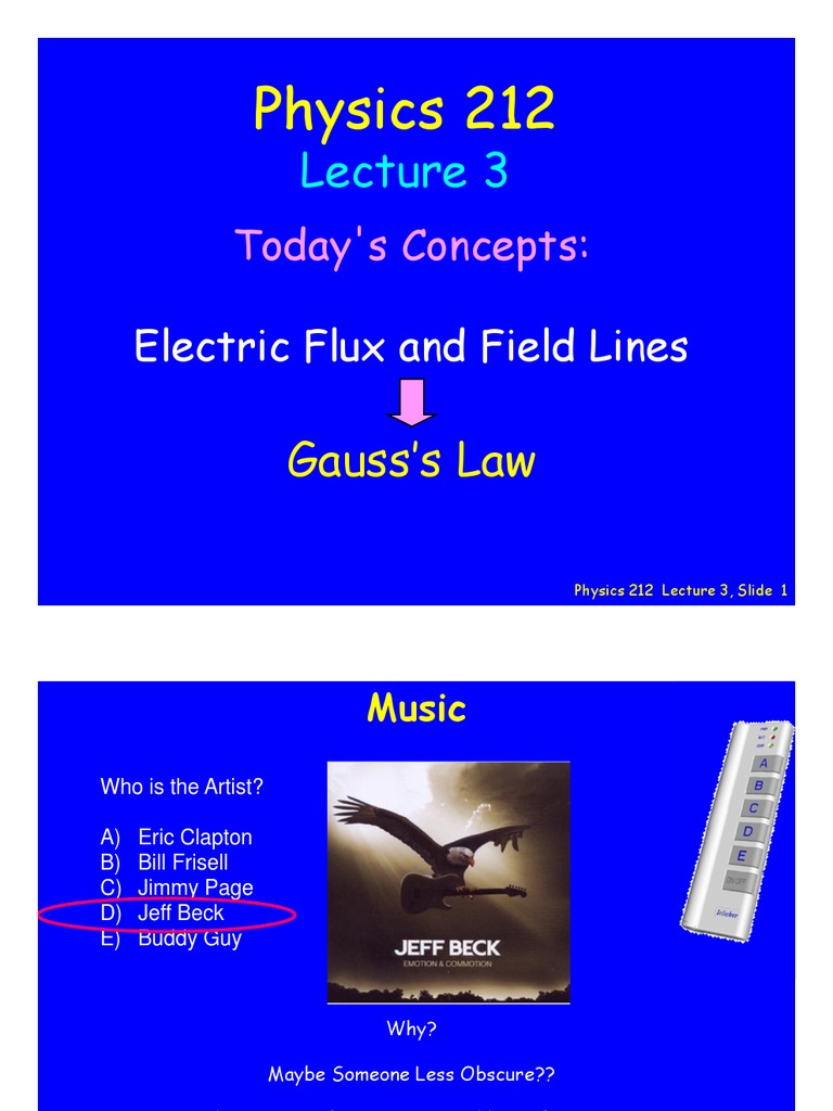 Lect 03 | PDF | Flux | Electric Field