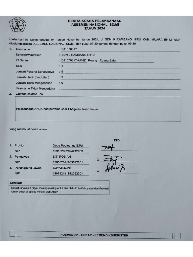 BA - Hari Pertama Sesi 1 | PDF