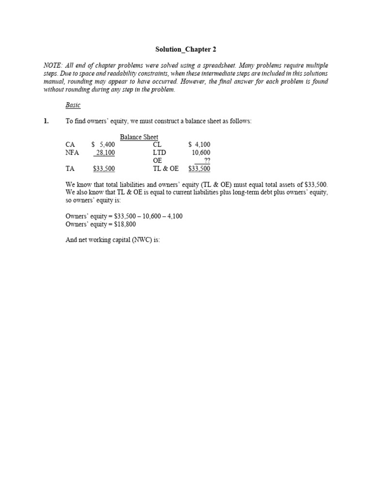 Solution_Chapter 2 | PDF | Equity (Finance) | Depreciation Solution_Chapter 2 | PDF | Equity (Finance) | Depreciation