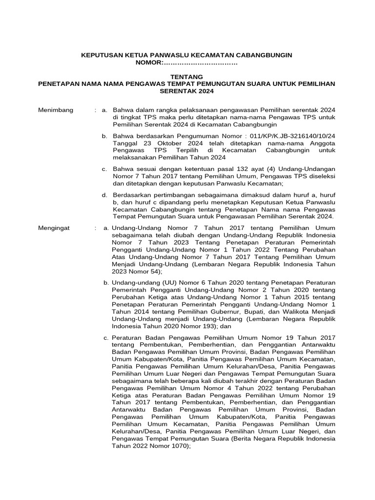 Contoh SK PTPS Edit 24 Okt 2024 | PDF