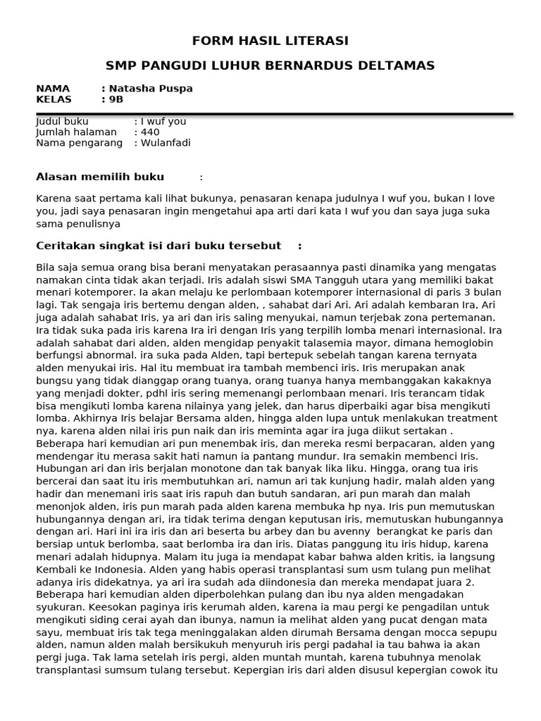 Form Hasil Literasi | PDF