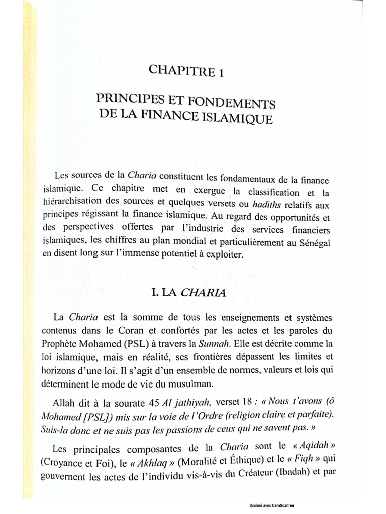 Cours Finance Islamiq Chap.1 | PDF
