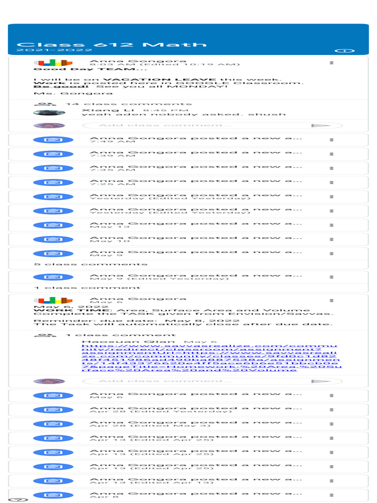 Class 612 Math 2021-2022 | PDF | Algebra | Mathematics