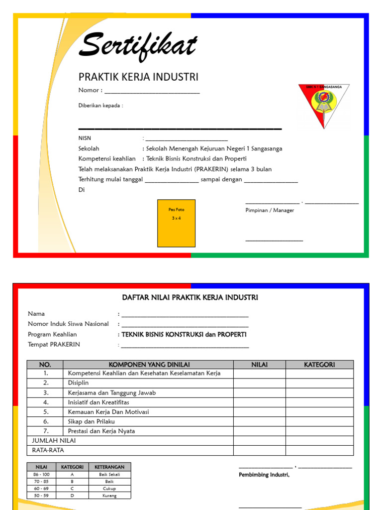 Sertifikat Prakerin TBKP | PDF