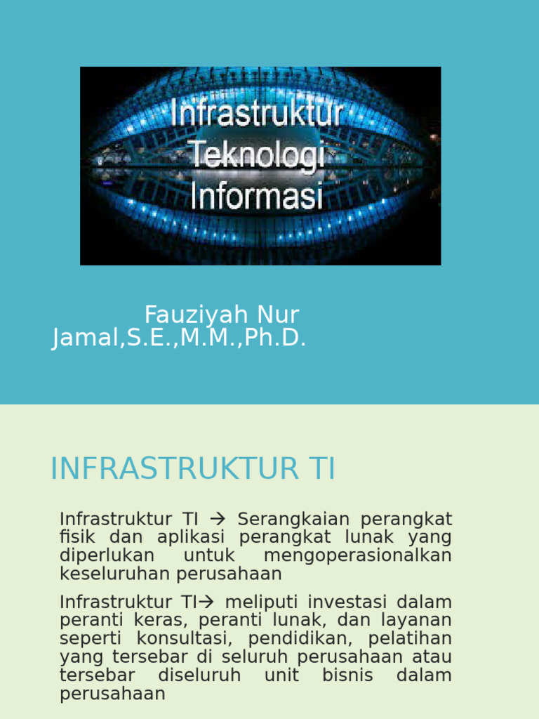 Infrastruktur TI Dan Perkembangan Teknologi | PDF | Bisnis