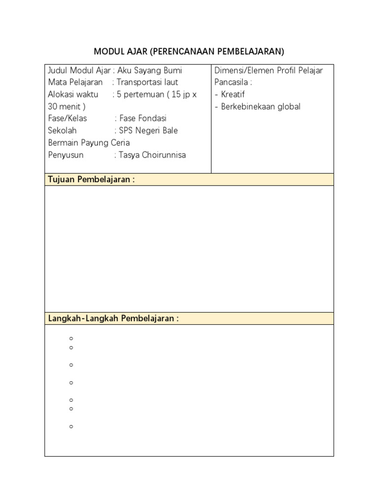 Modul Ajar Kelas 2 | PDF | Perjalanan | Kajian Bahasa Asing