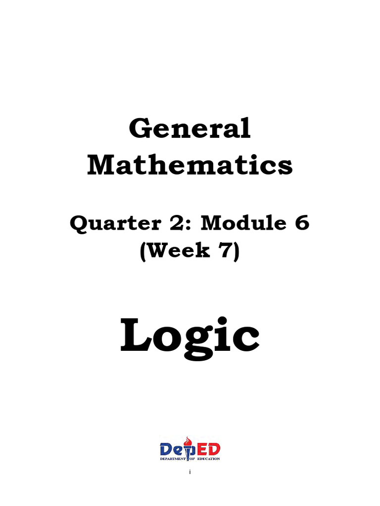 6 - Q2 Gen Math | PDF | If And Only If | Sentence (Linguistics)