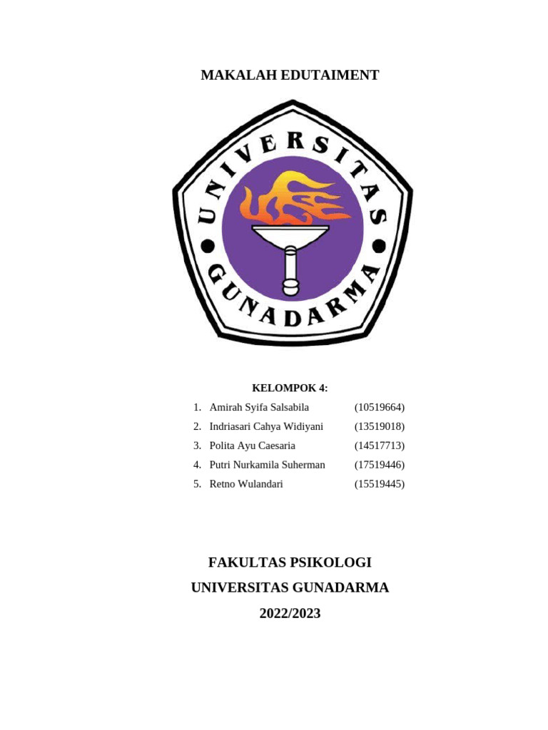 Edutainment | PDF | Kesehatan Holistik | Sains & Matematika
