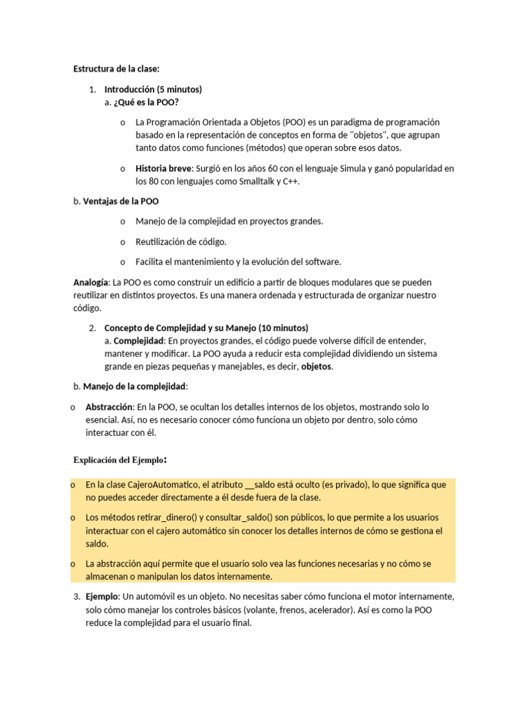 Conceptos Clave de la POO | PDF | Programación orientada a objetos ...