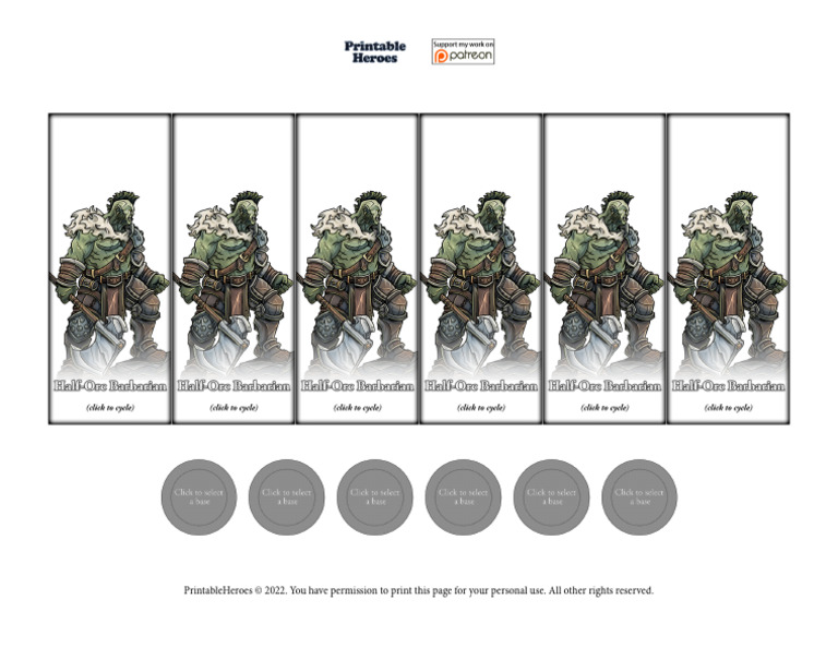 Half-Orc - Barbarian - 04 - Free | PDF | Finance & Money Management