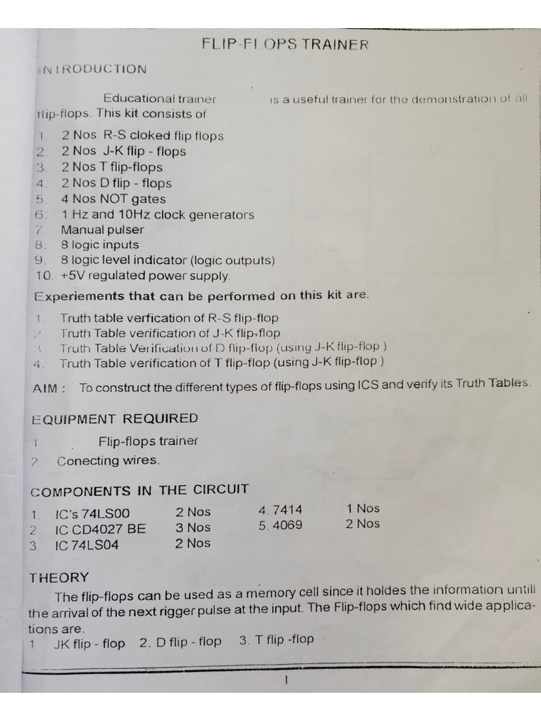 Flip Flops Observation | PDF