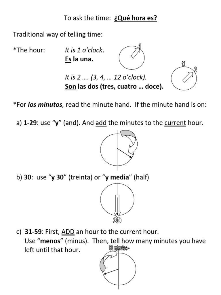 Apuntes-Telling Time 1 2 (2) (1) 8iu9 | PDF