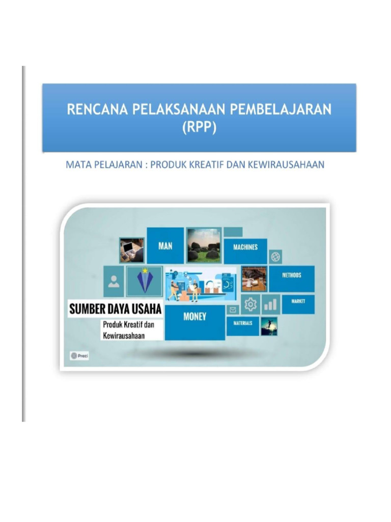 RPP Produk Kreatif Dan Kewirausahaan | PDF | Bisnis