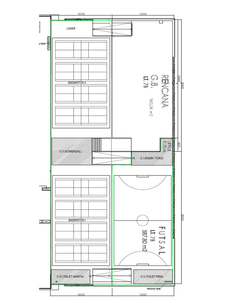 Layout Badminton Dan Futsal | PDF
