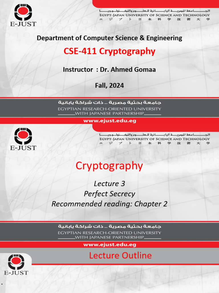 Lecture 3 Perfect Secrecy Pdf Secrecy Computer Security