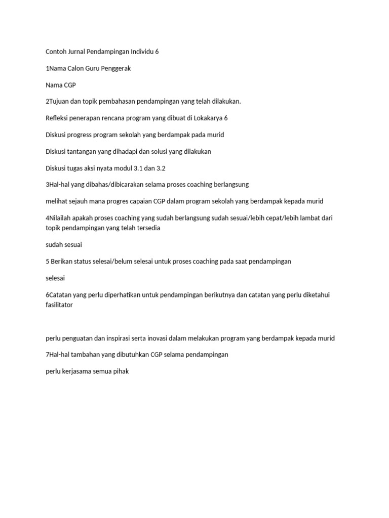 Refleksi & Progres Program CGP | PDF | Karier & Perkembangan ...