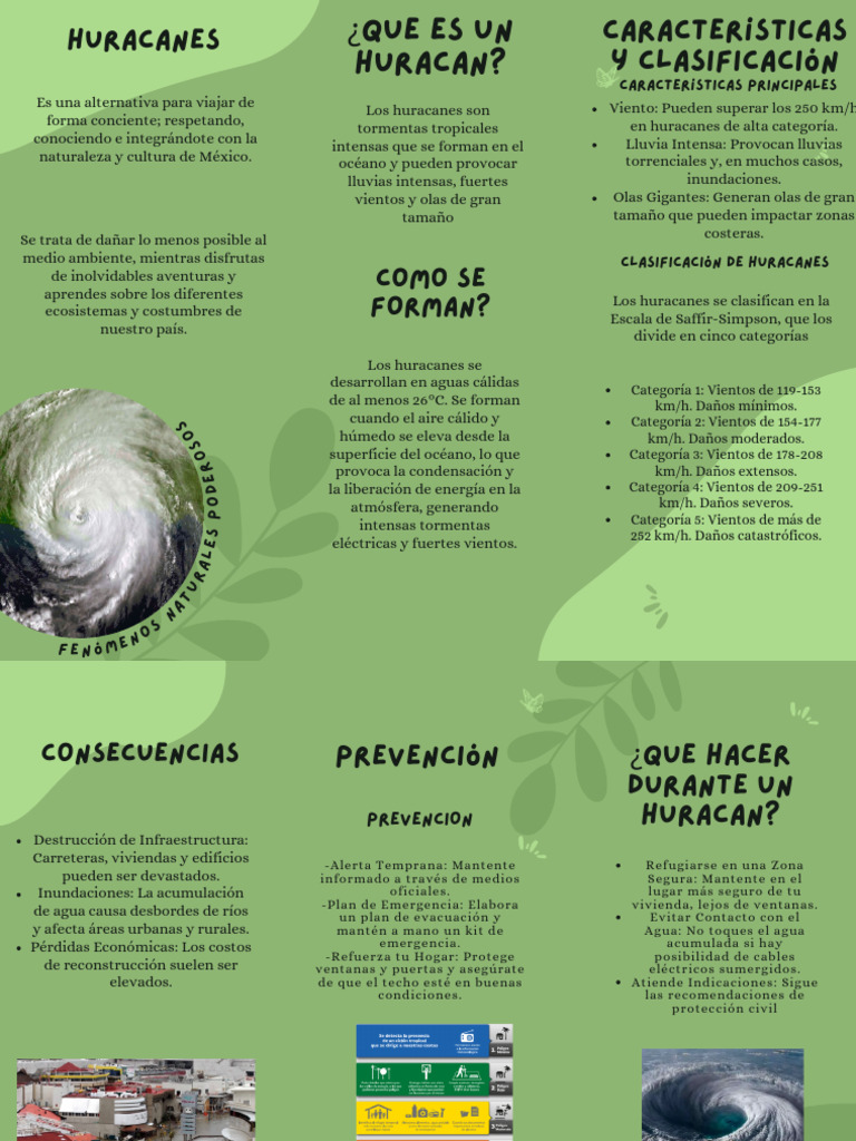 Tríptico Agencia de Viajes Saturado Verde | PDF | Ciclones tropicales | Herida